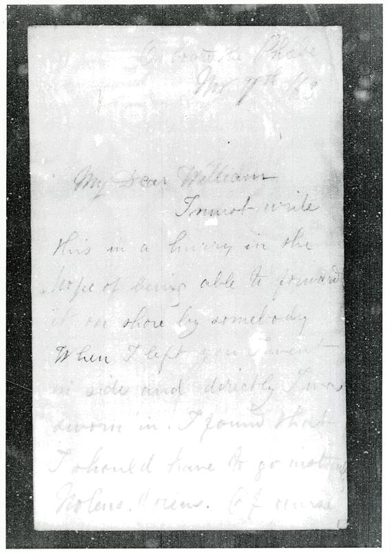 Letter from Henry Savill to William Purdie - Hamilton Libraries ...