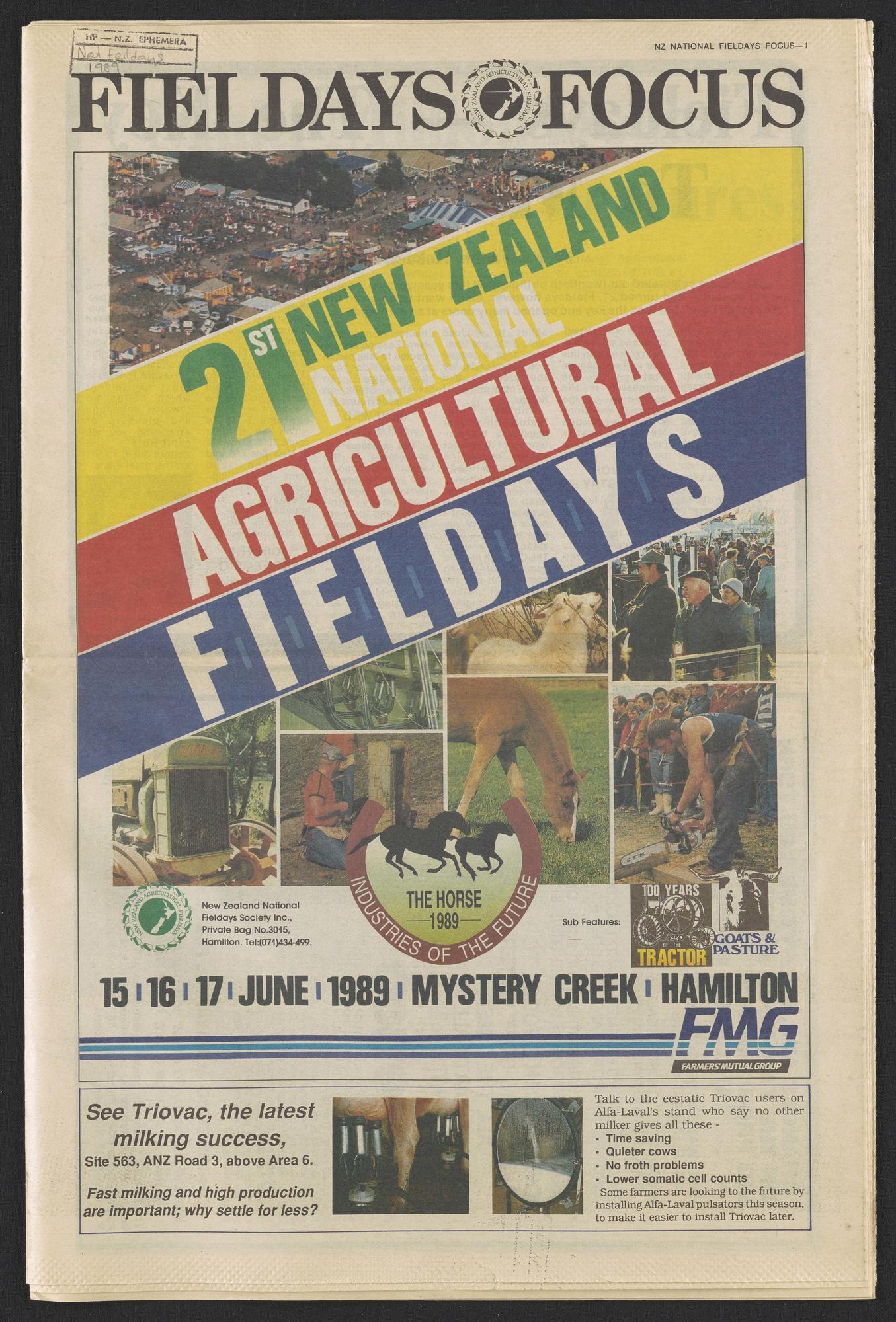 Fieldays Focus 21st New Zealand National Agricultural Fieldays ...