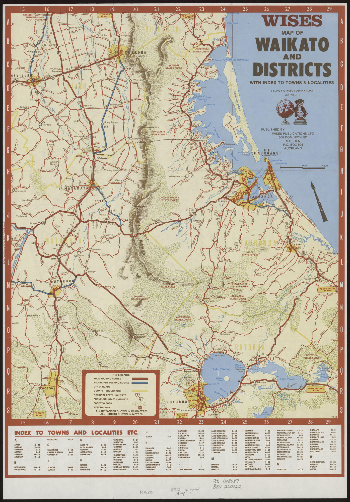 Wises Map of Waikato and Districts - Hamilton Libraries Heritage ...