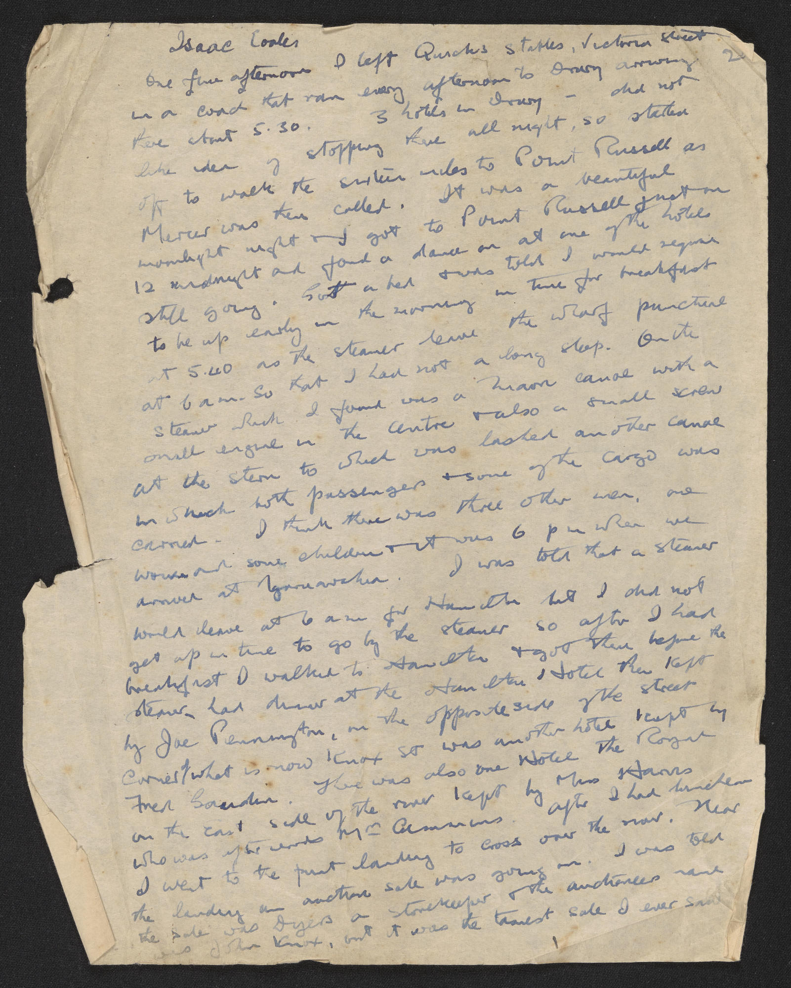 The diary of Isaac Coates - Hamilton Libraries Heritage Collection Online