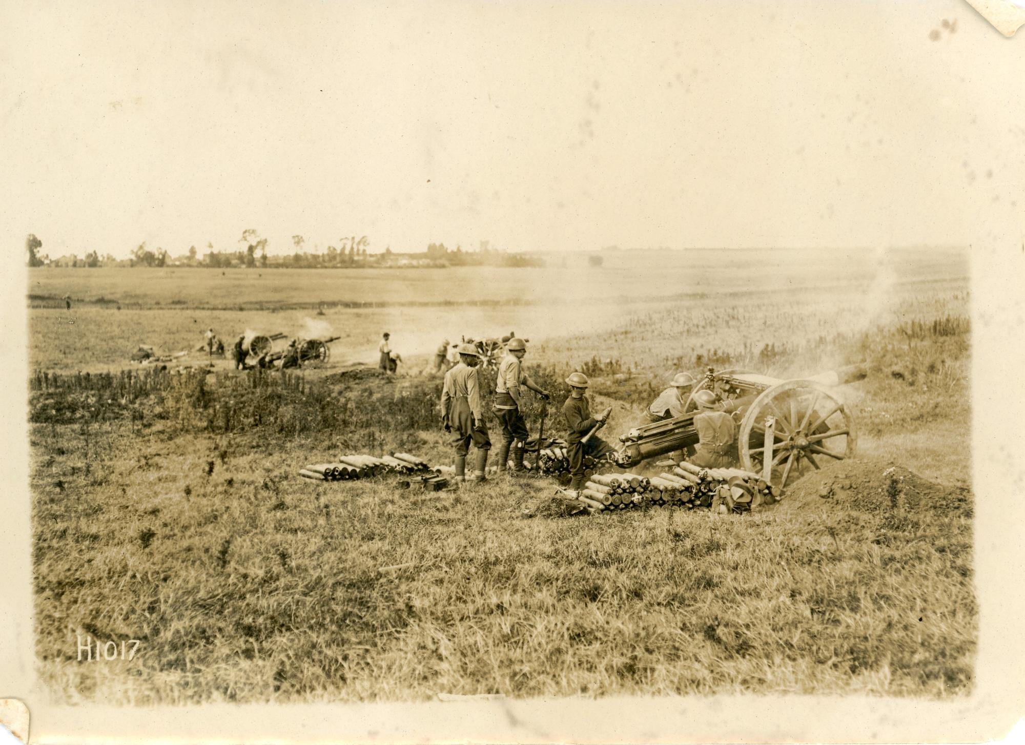 World War One soldiers with a field gun - Hamilton Libraries Heritage ...