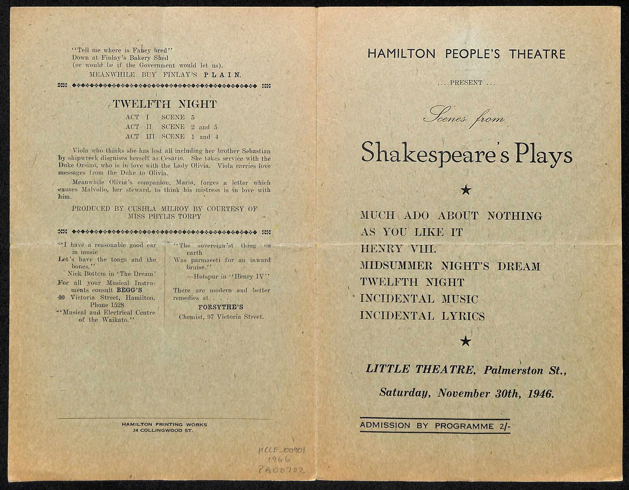 Scenes from Shakespeare's Plays - Hamilton Libraries Heritage ...